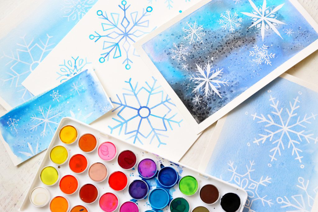 Bach Craft: Salt & Watercolor Snowflake Art - Jewish Family Services of ...